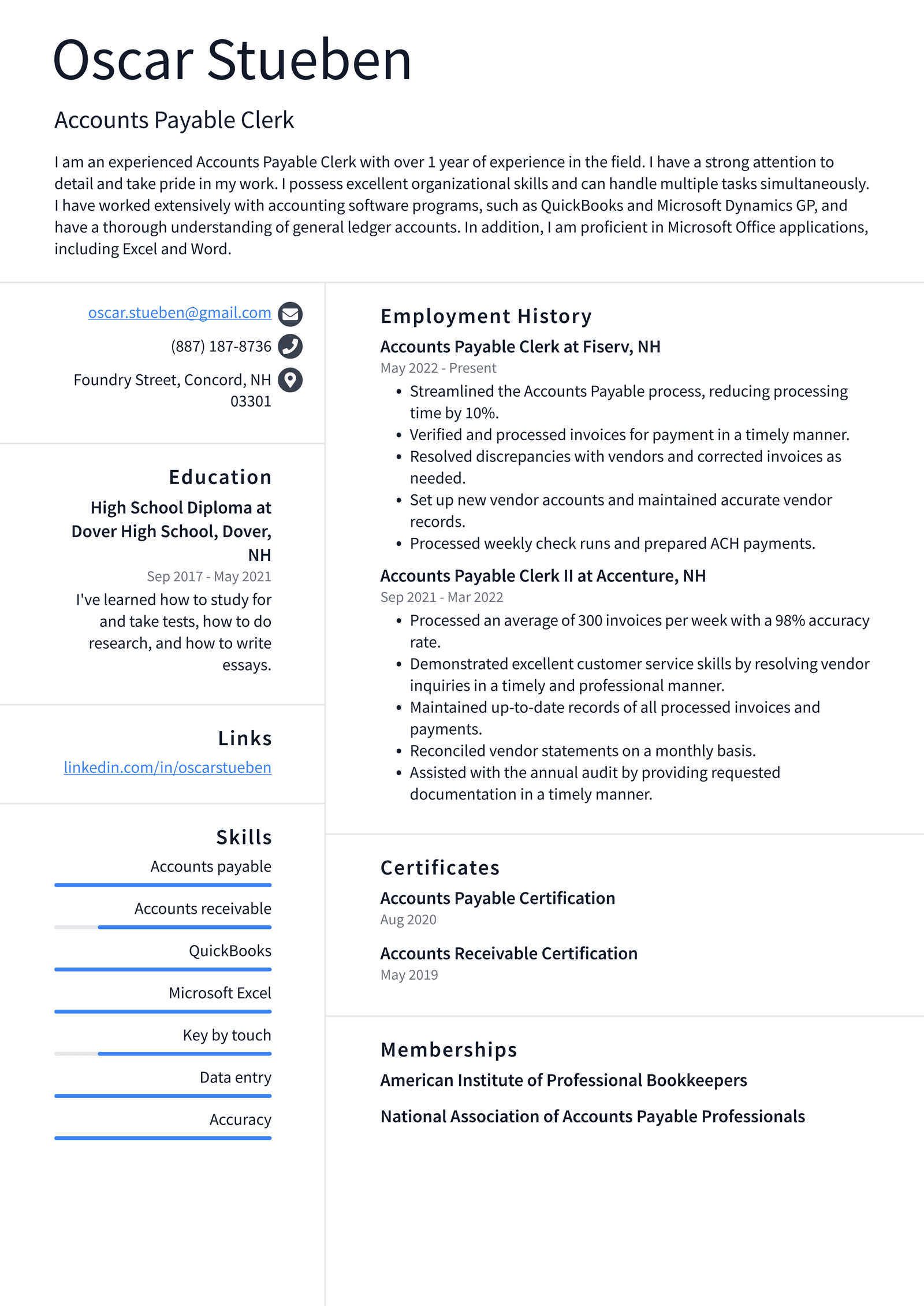 Office Clerk Resume Example And Writing Guide - Resumelawyer