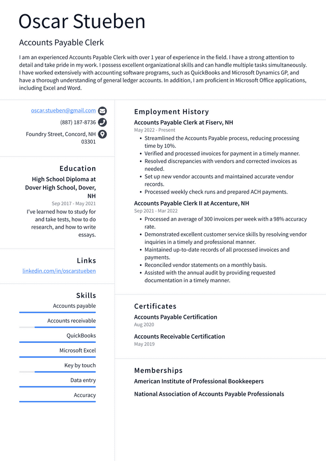 Office Clerk Resume Example And Writing Guide - Resumelawyer