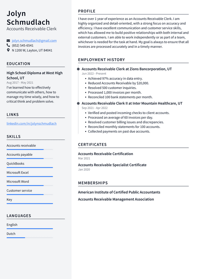 Office Clerk Resume Example And Writing Guide - Resumelawyer