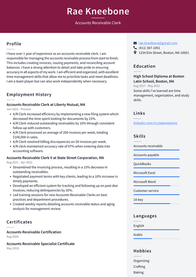 Auditing Clerk Resume Example and Writing Guide - ResumeLawyer