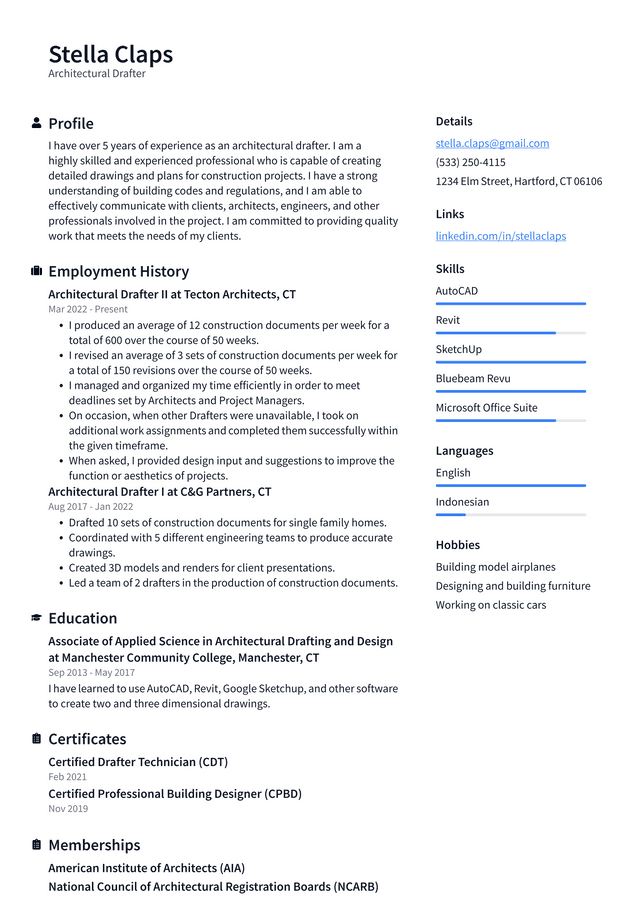 Architect Resume Example and Writing Guide - ResumeLawyer