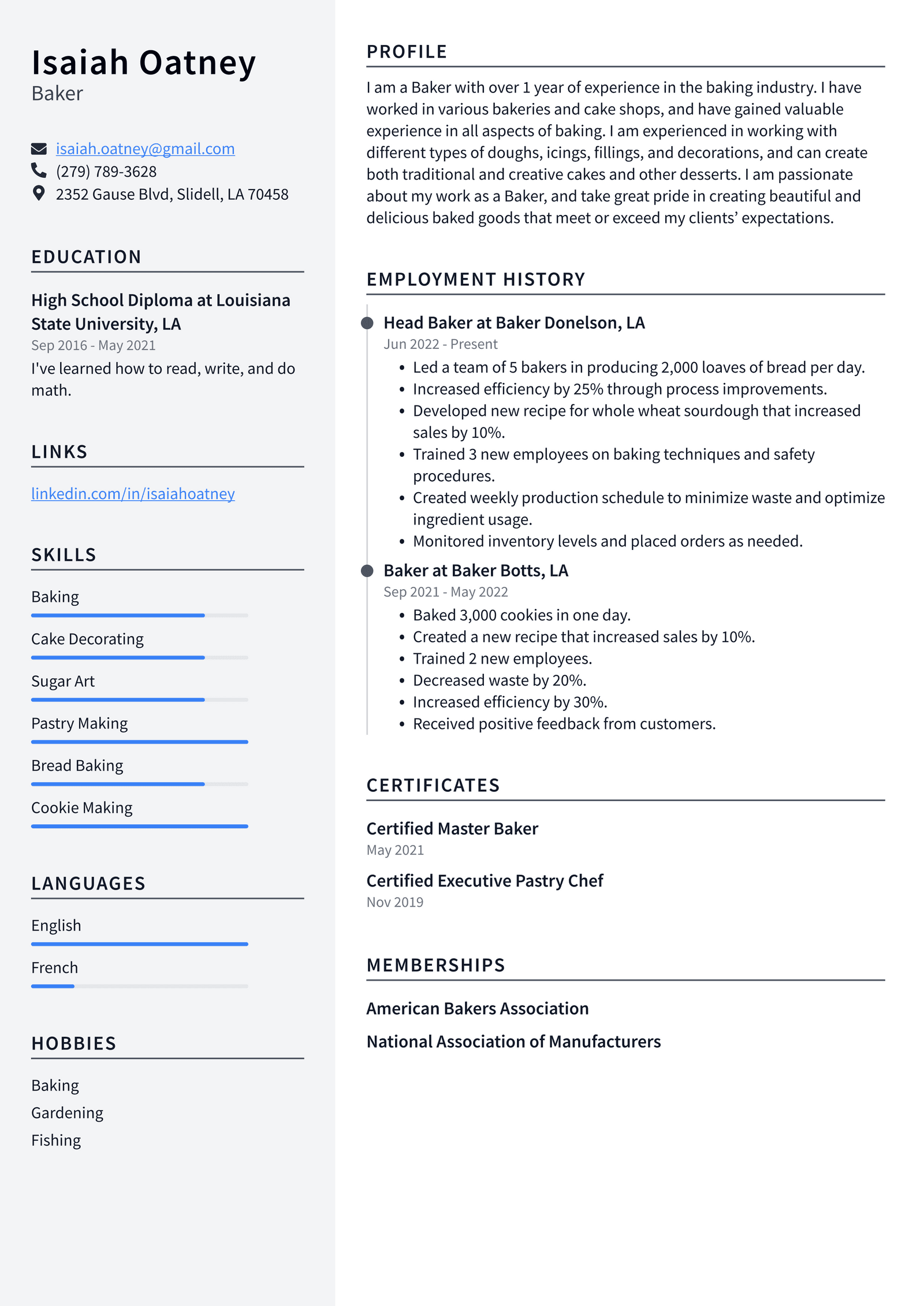 Pastry Chef Resume Example and Writing Guide - ResumeLawyer