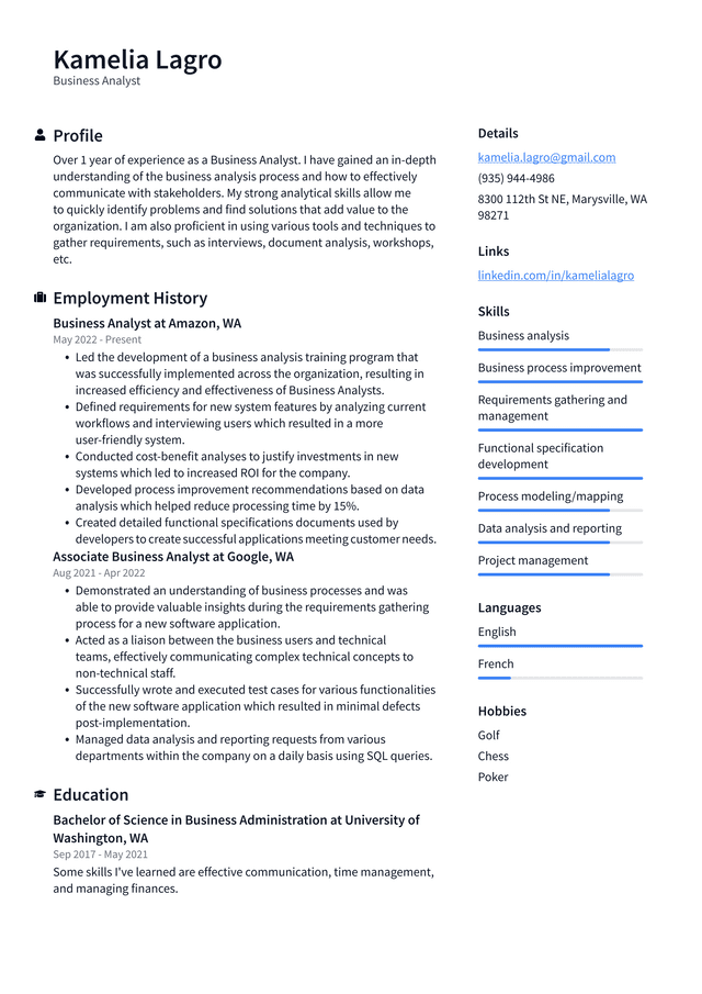 Systems Analyst Resume Example and Writing Guide - ResumeLawyer