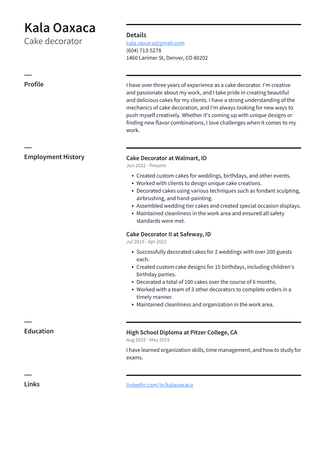 Pastry Chef Resume Example and Writing Guide - ResumeLawyer