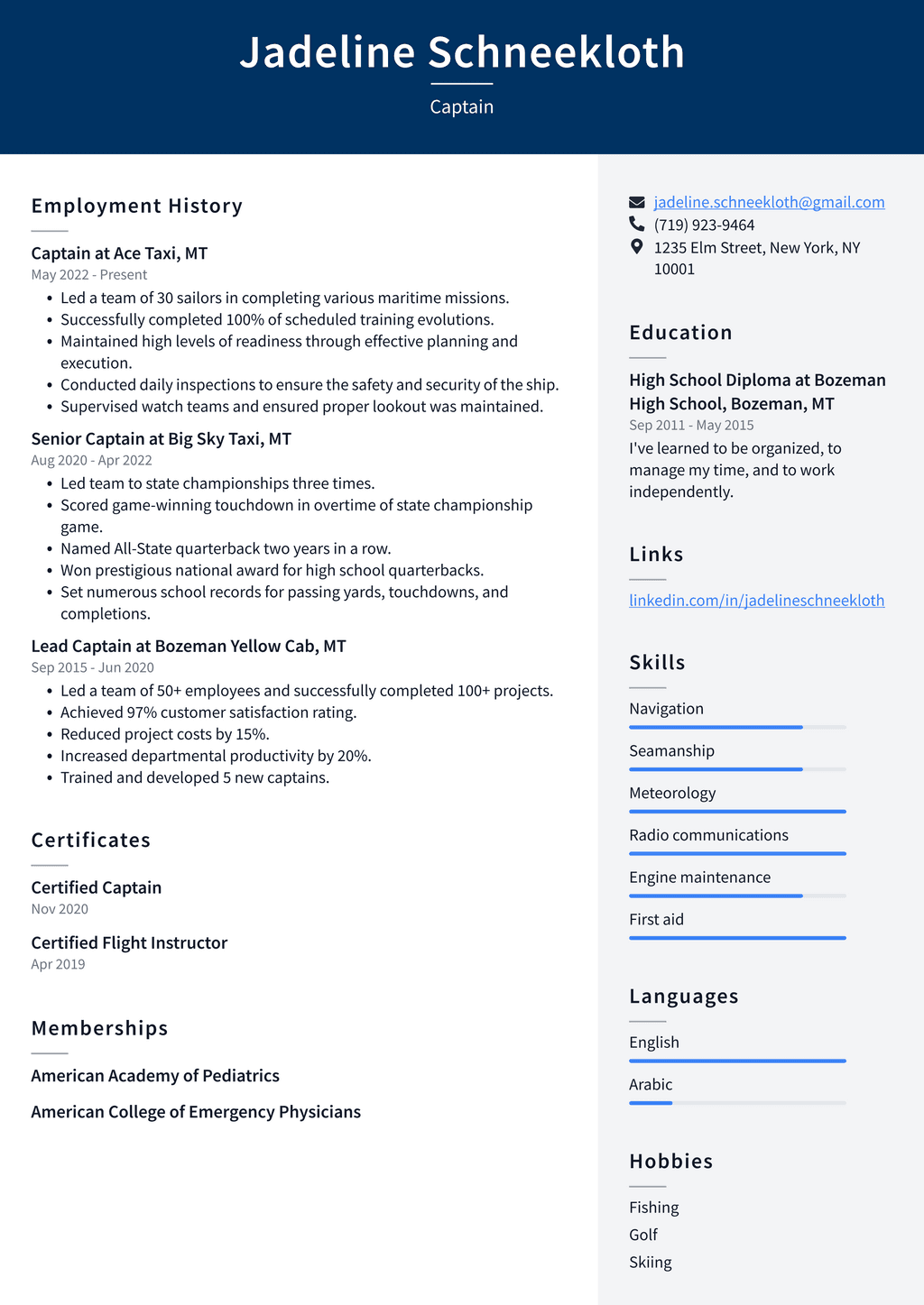 Pilot Resume Example and Writing Guide - ResumeLawyer