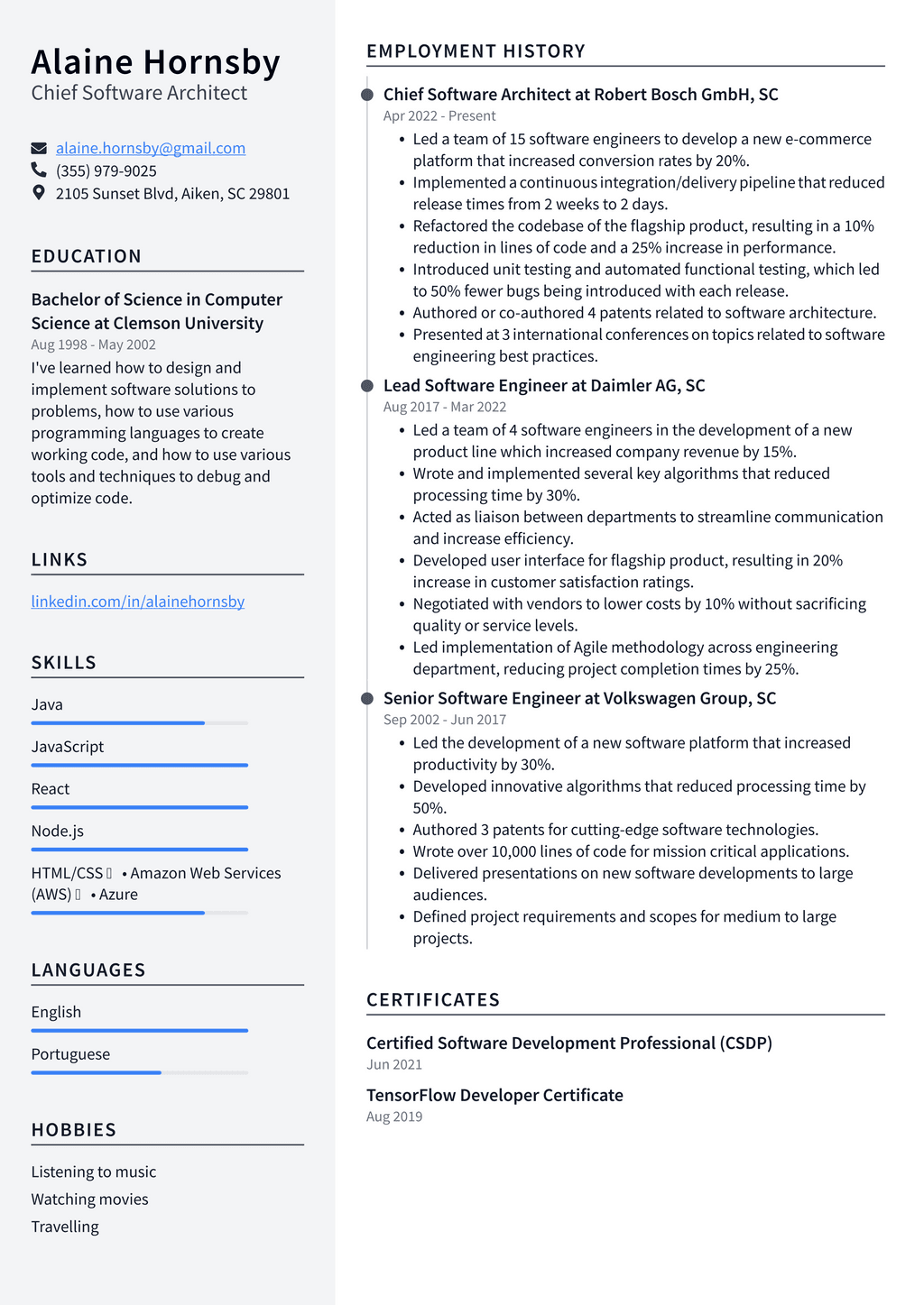 Software Developer Resume Example and Writing Guide - ResumeLawyer