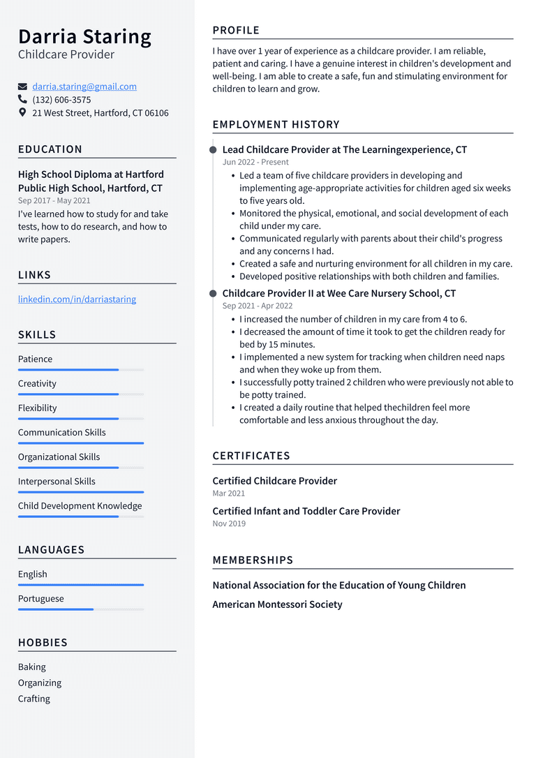 Nanny Resume Example and Writing Guide - ResumeLawyer