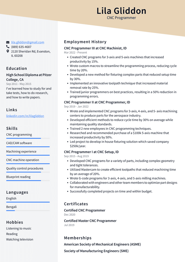 Machine Operator Resume Example and Writing Guide - ResumeLawyer