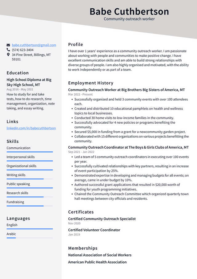 Health Educator Resume Example and Writing Guide - ResumeLawyer