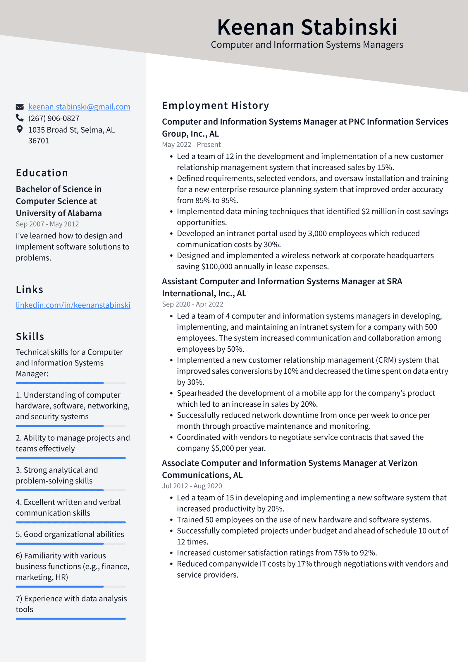 Computer Science Resume Example and Writing Guide - ResumeLawyer