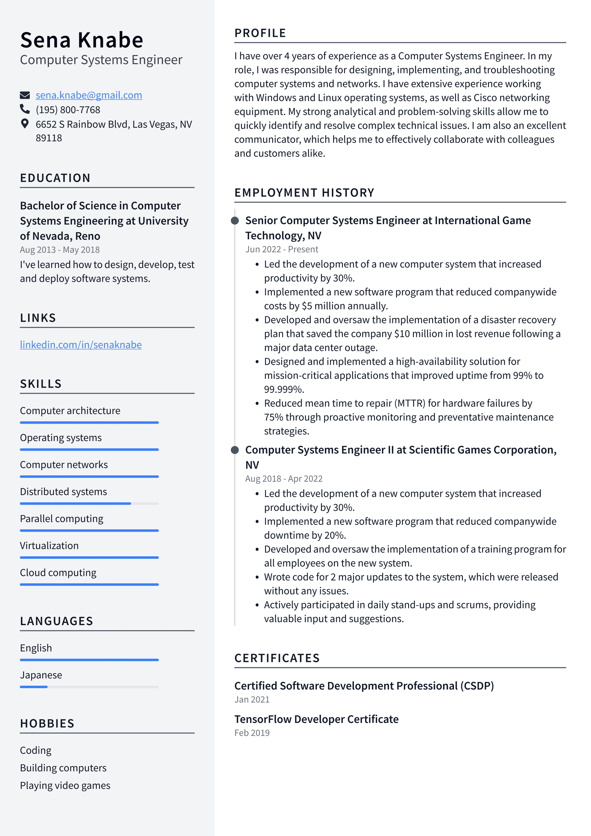 Programmer Resume Example and Writing Guide - ResumeLawyer