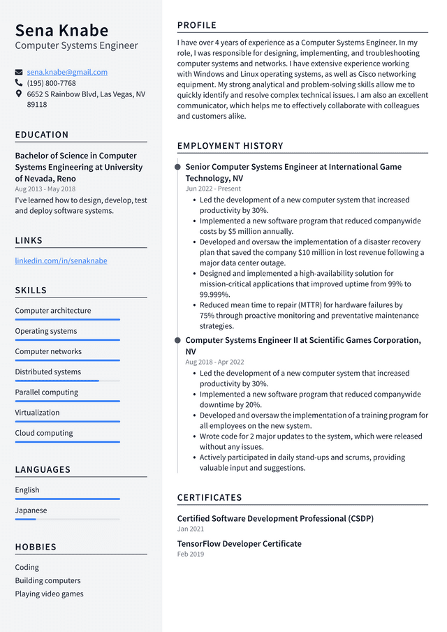 Programmer Resume Example and Writing Guide - ResumeLawyer