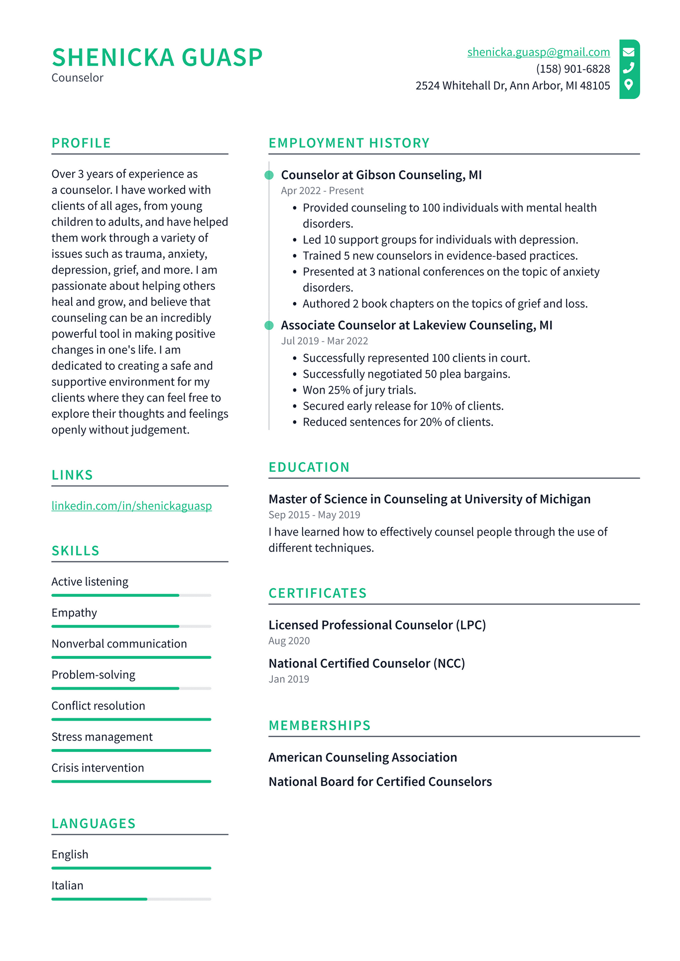 Behavioral Therapist Resume Example and Writing Guide