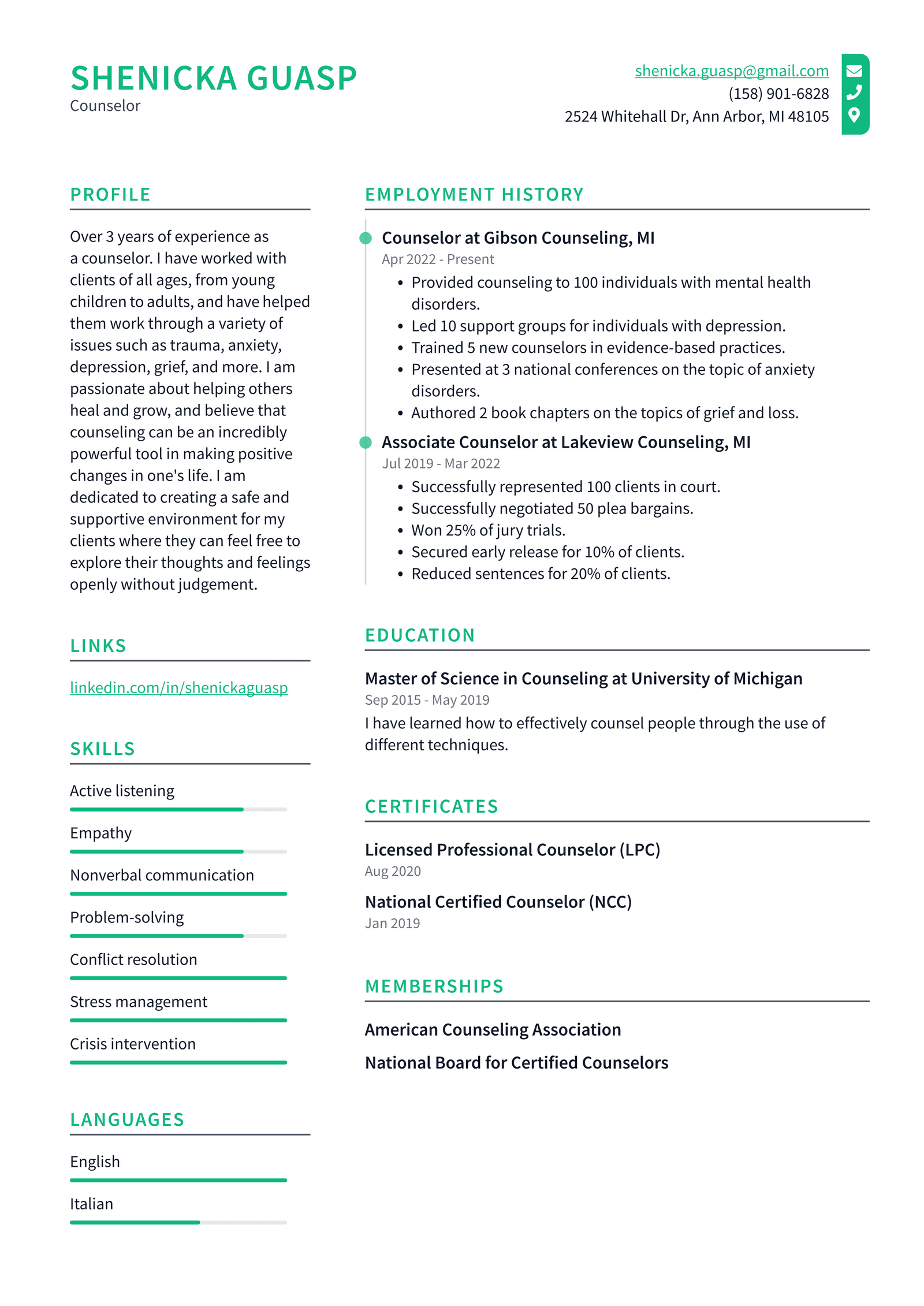 Behavioral Therapist Resume Example and Writing Guide