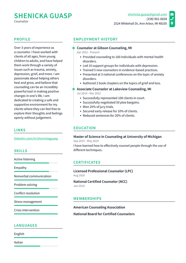 Behavioral Therapist Resume Example and Writing Guide