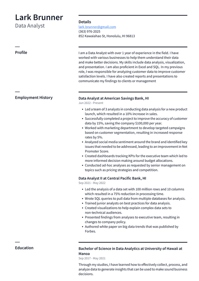 Data Scientist Resume Example and Writing Guide - ResumeLawyer