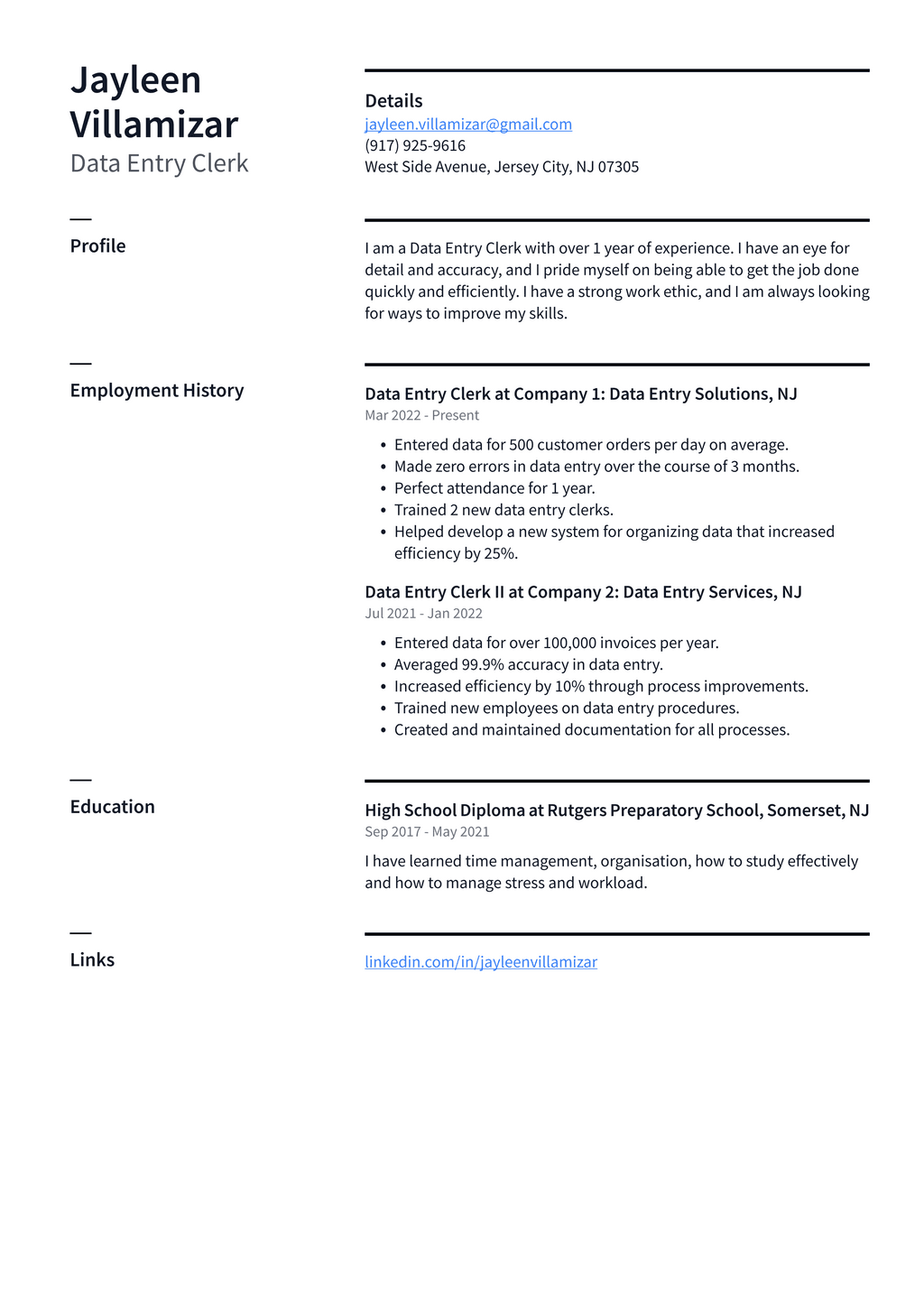 Office Clerk Resume Example and Writing Guide - ResumeLawyer