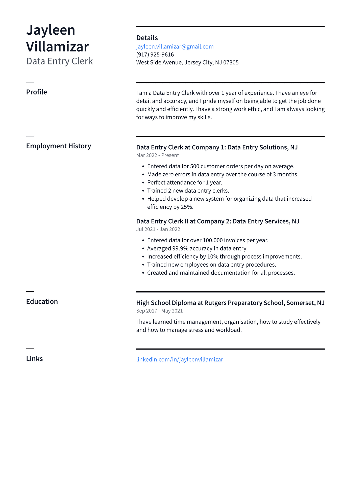 Office Clerk Resume Example And Writing Guide - Resumelawyer