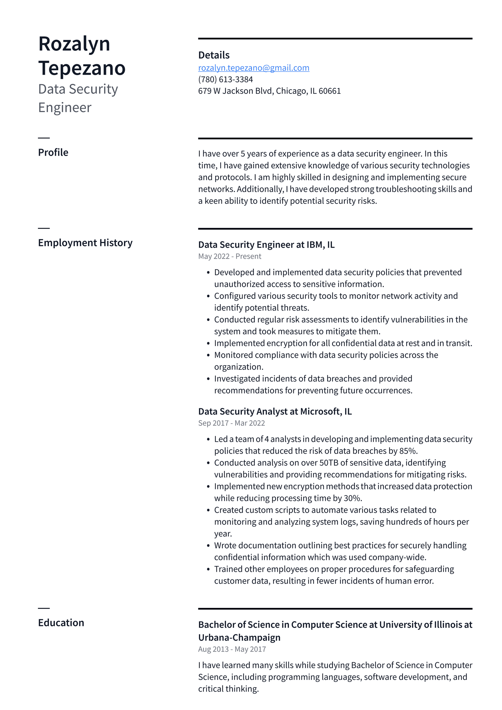 Data Engineer Resume Example and Writing Guide - ResumeLawyer