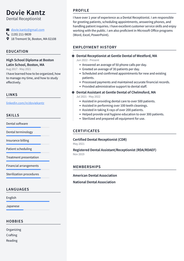 Dental Hygienist Resume Example and Writing Guide - ResumeLawyer