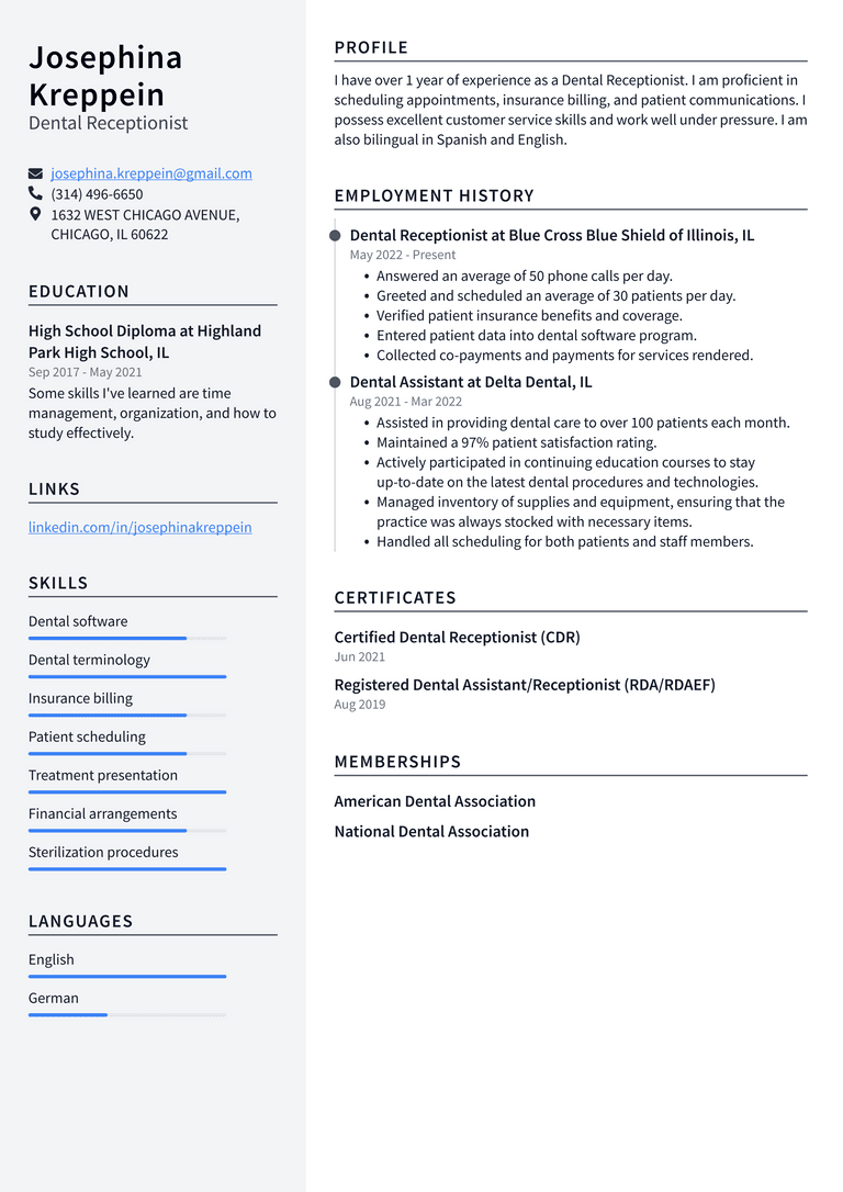 Endodontist Resume Example and Writing Guide - ResumeLawyer