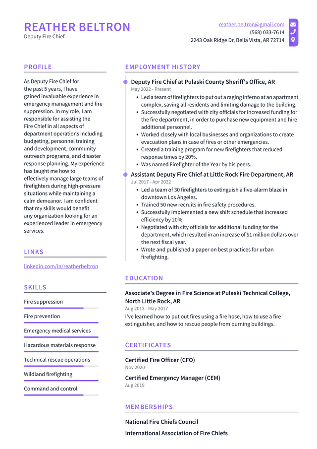 Firefighter Resume Example and Writing Guide - ResumeLawyer