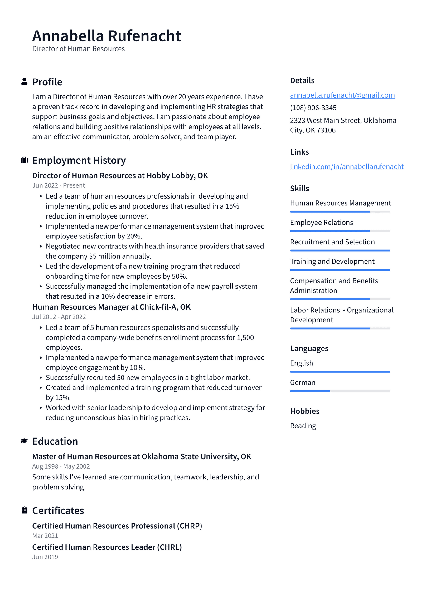 HR Director Resume Example and Writing Guide - ResumeLawyer