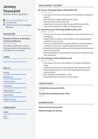 Health Care Administration Resume Example and Writing Guide