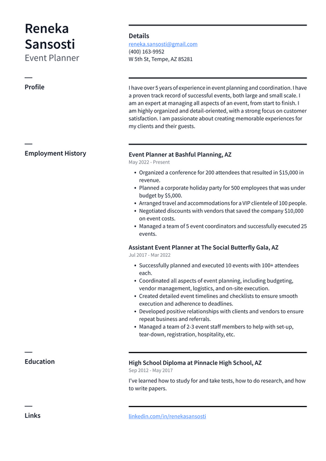 Personal Assistant Resume Example and Writing Guide - ResumeLawyer