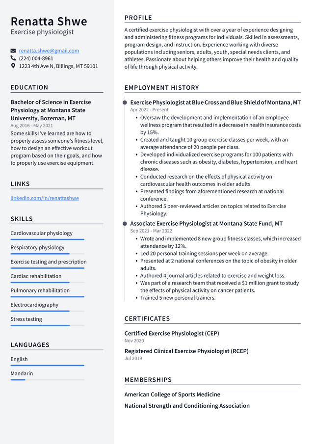Sports and fitness Resume Example and Writing Guide - ResumeLawyer