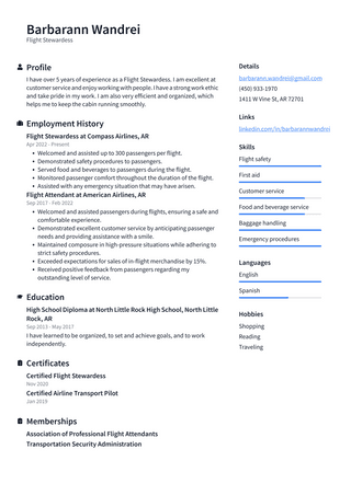Flight Attendant Resume Example and Writing Guide - ResumeLawyer