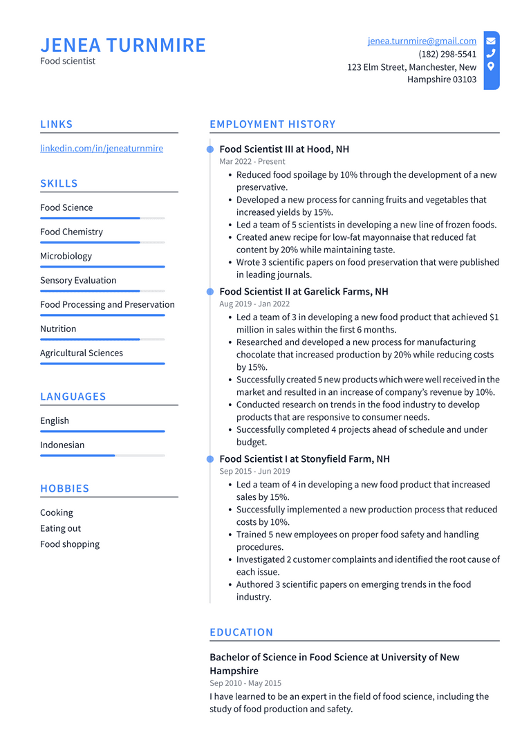 Pastry Chef Resume Example and Writing Guide - ResumeLawyer