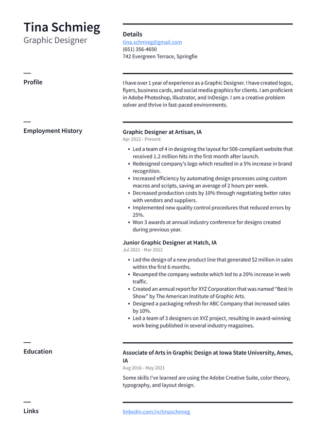 Art Director Resume Example and Writing Guide - ResumeLawyer