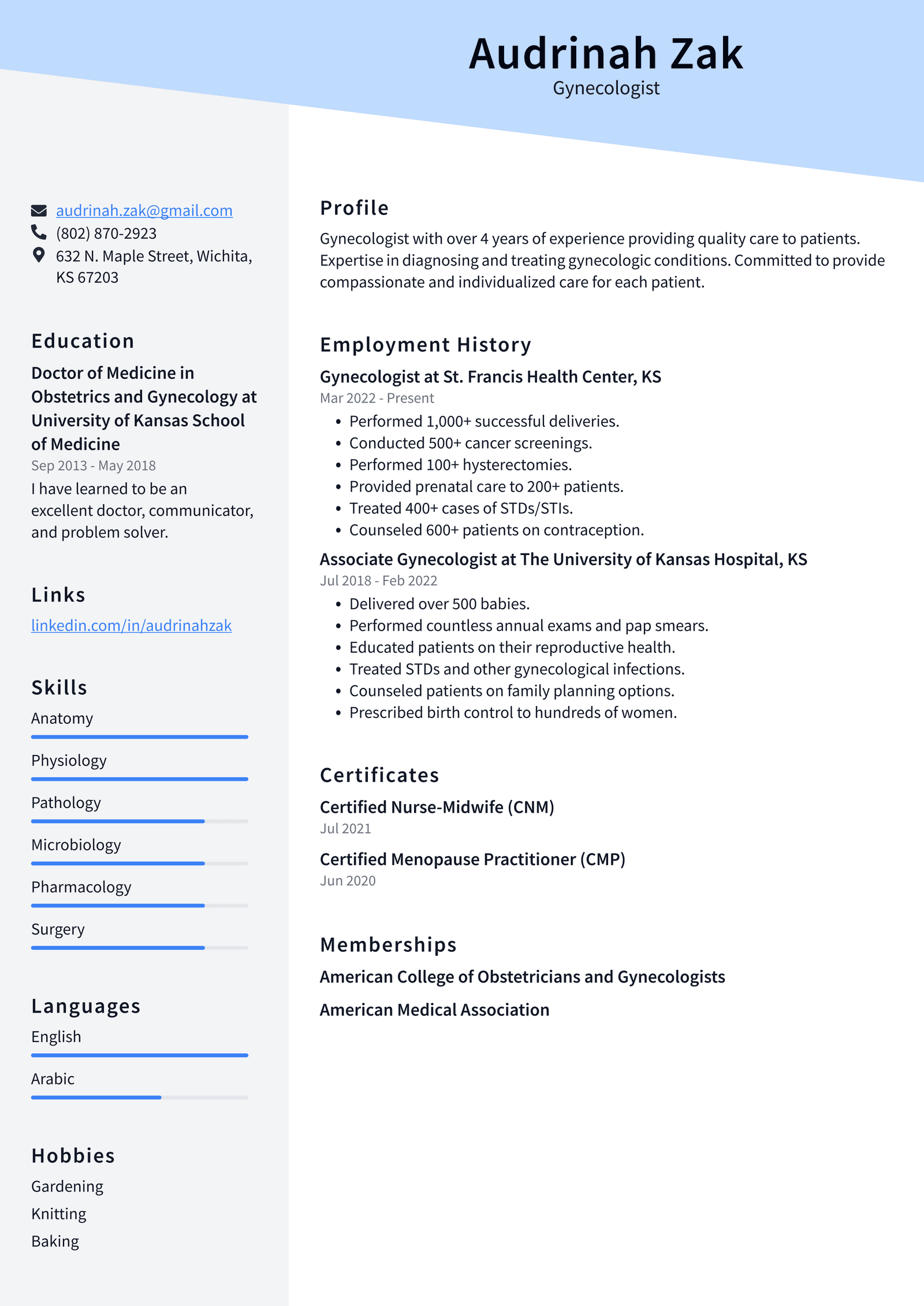 Doctor Resume Example and Writing Guide - ResumeLawyer