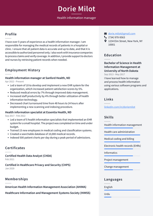 Medical Administrative Assistant Resume Example and Writing Guide