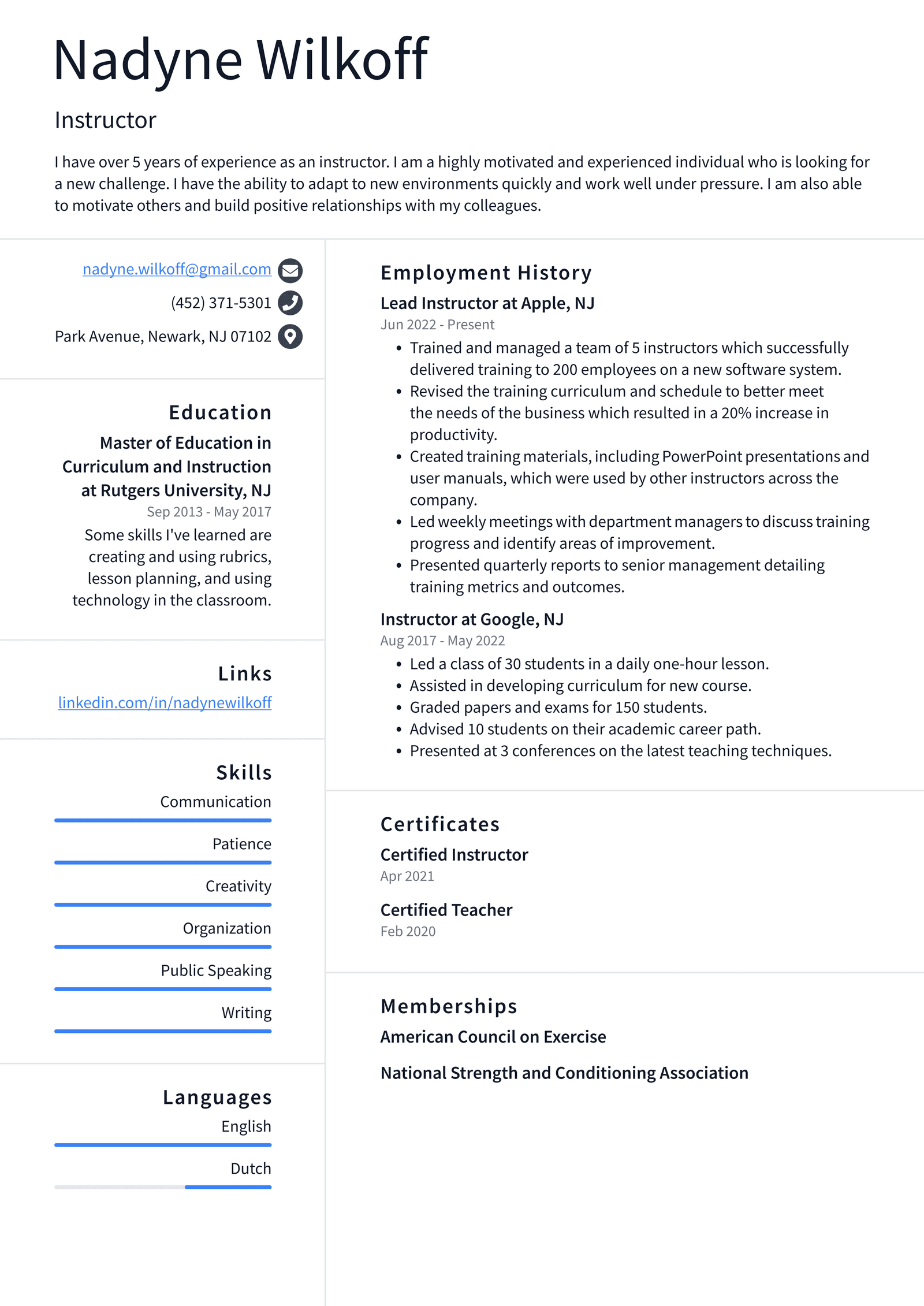 College Professor Resume Example and Writing Guide - ResumeLawyer