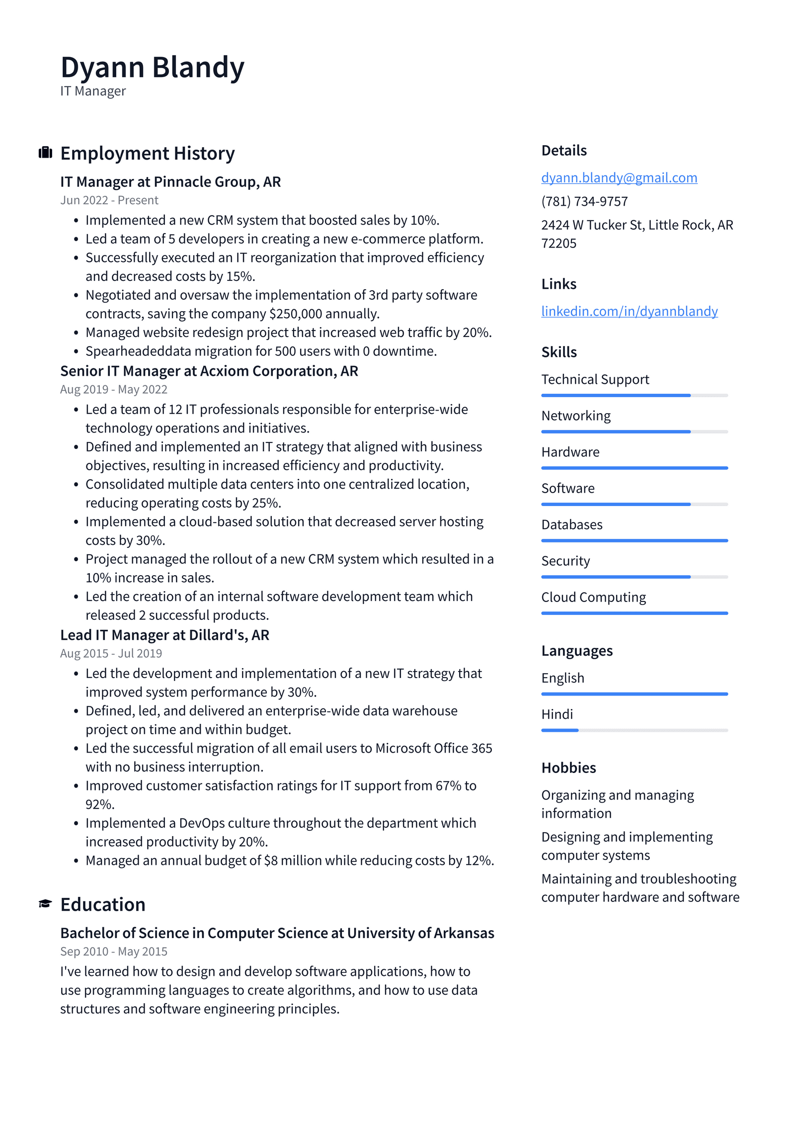 IT Specialist Resume Example and Writing Guide - ResumeLawyer