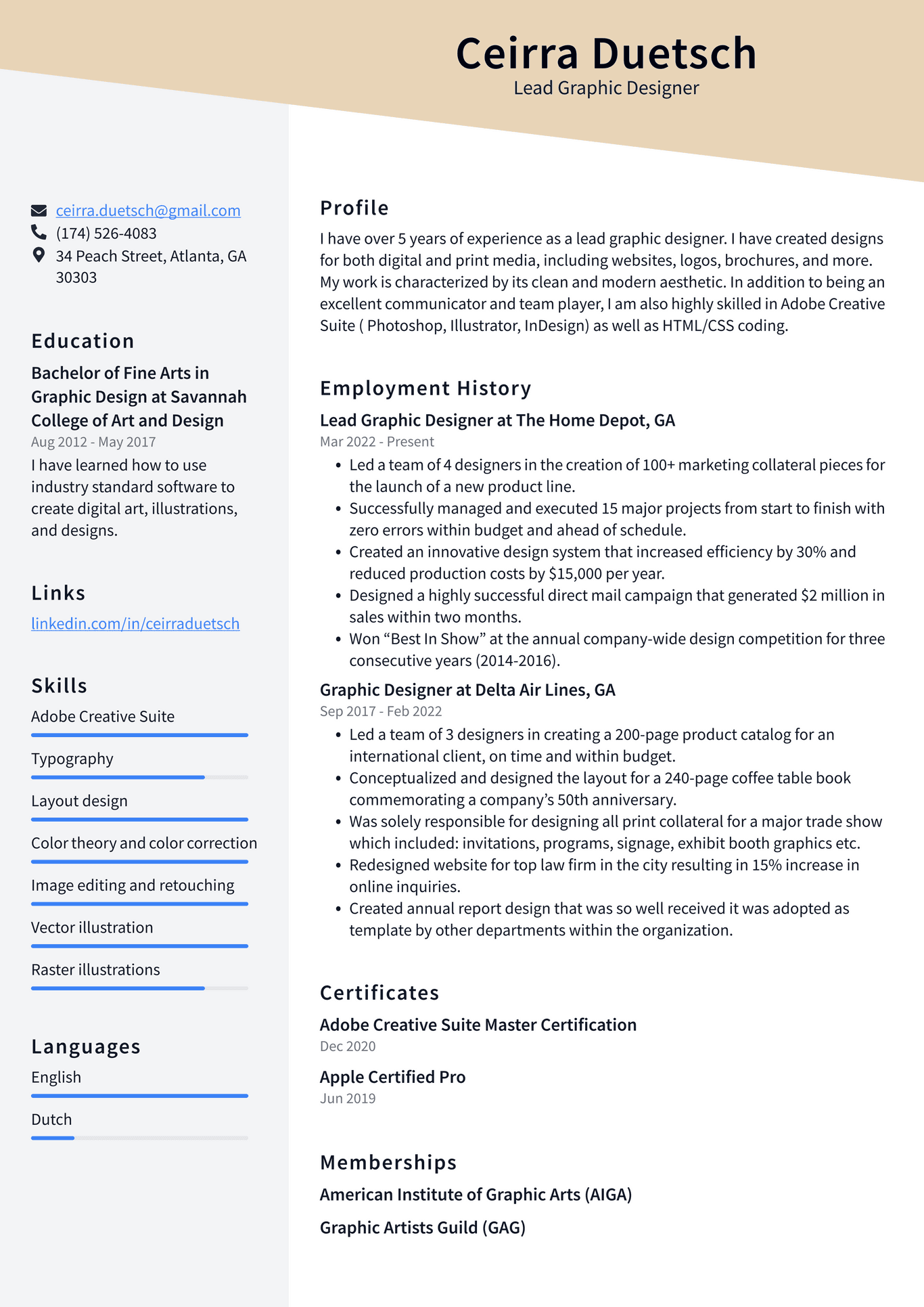 Motion Graphics Artist Resume Example and Writing Guide