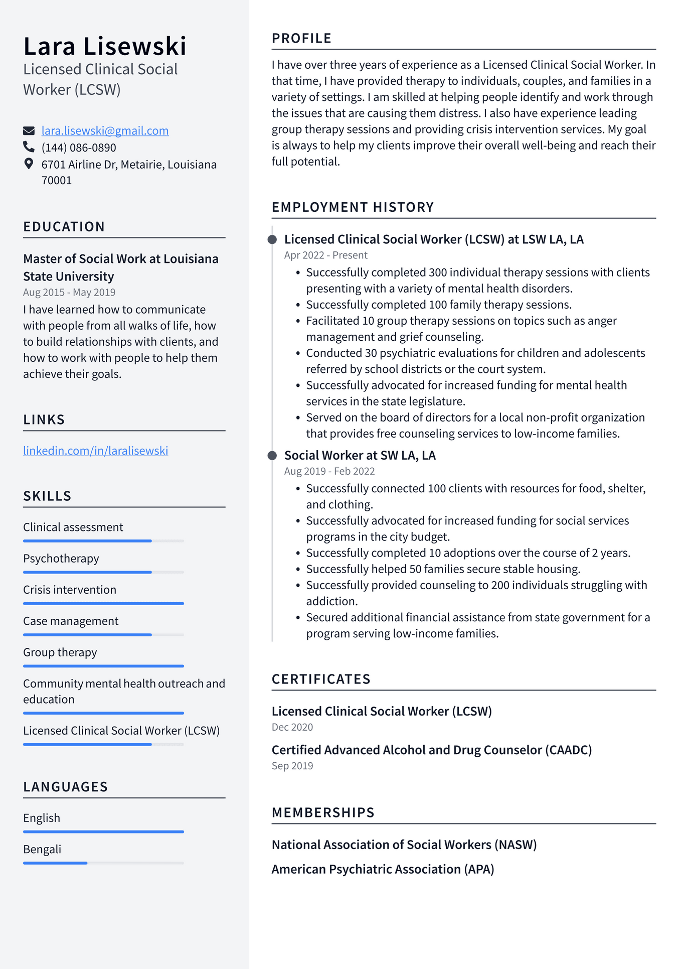 Psychotherapist Resume Example and Writing Guide - ResumeLawyer