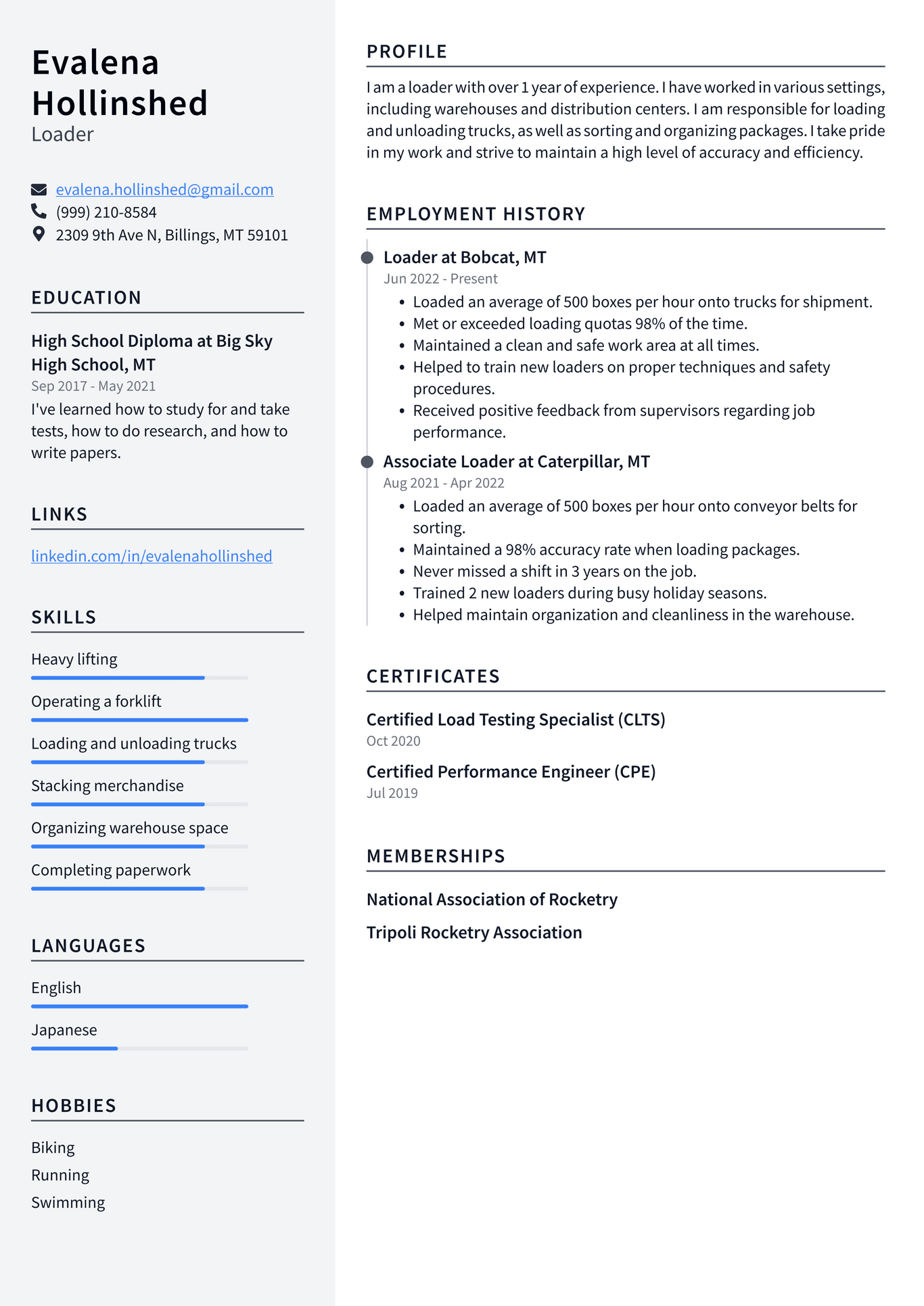 Warehouse Worker Resume Example and Writing Guide - ResumeLawyer