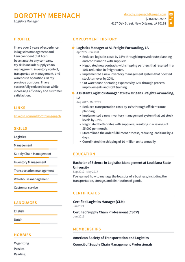 Warehouse Supervisor Resume Example and Writing Guide - ResumeLawyer