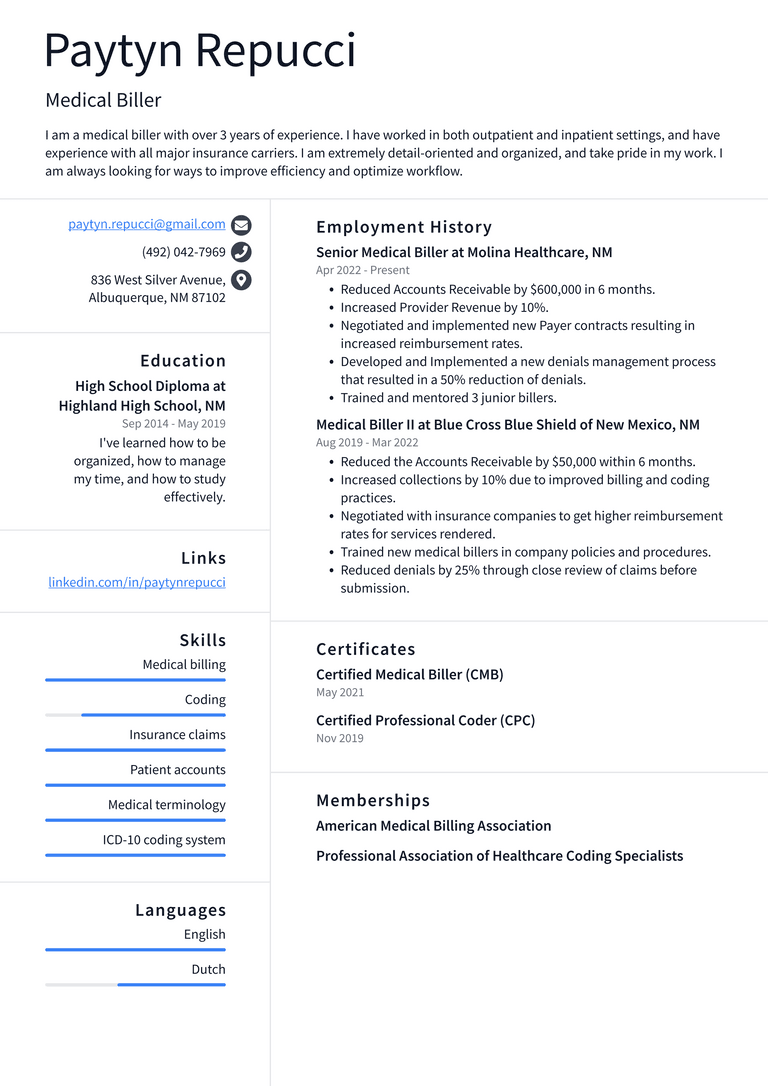 Medical Receptionist Resume Example And Writing Guide