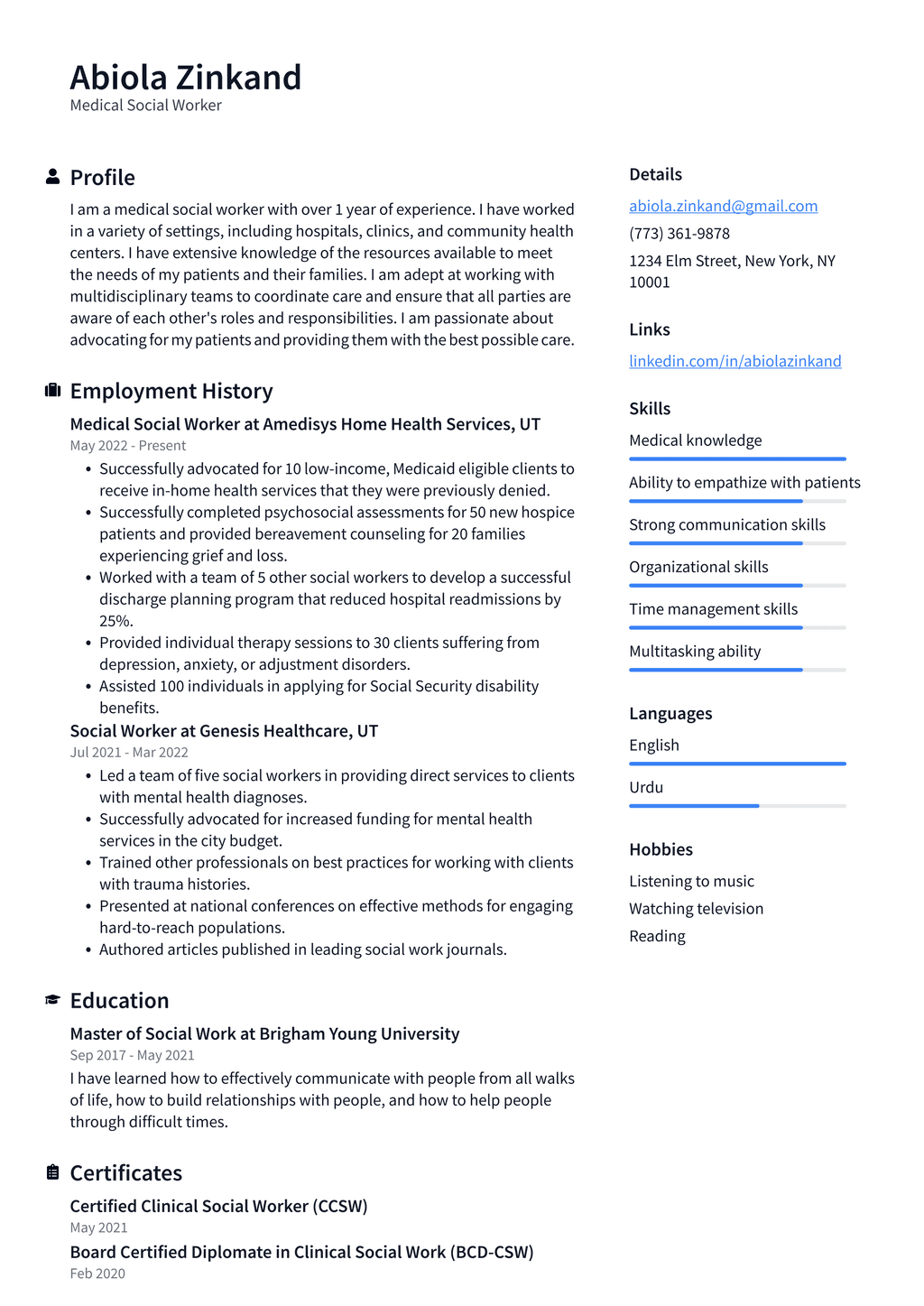 Social Worker Resume Example and Writing Guide - ResumeLawyer