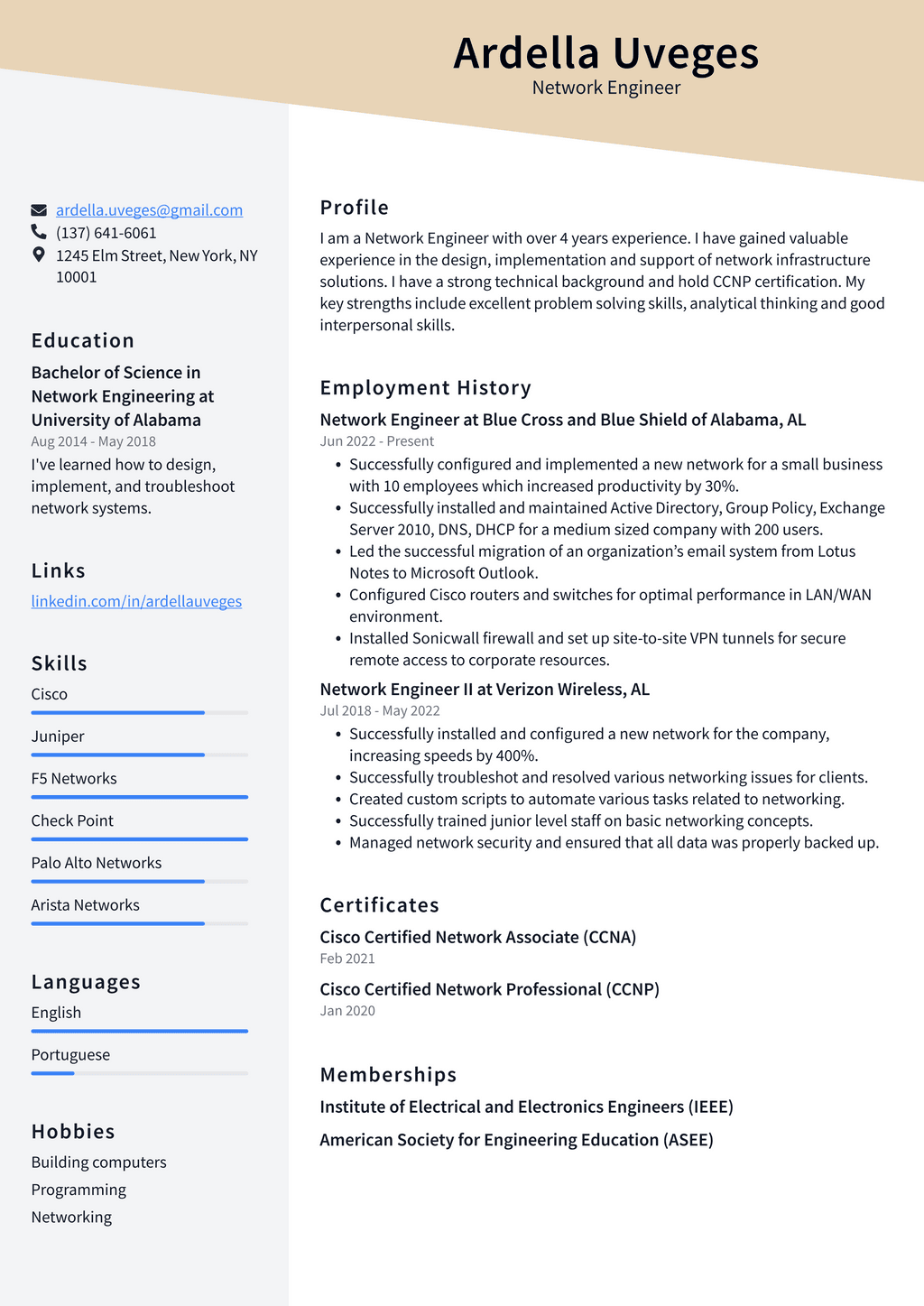 System Administrator Resume Example and Writing Guide