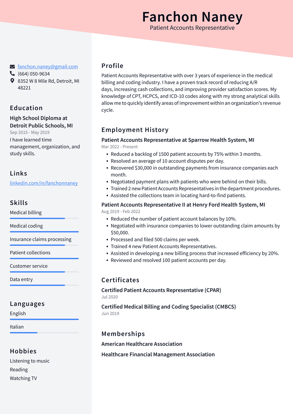 Dental Receptionist Resume Example and Writing Guide - ResumeLawyer