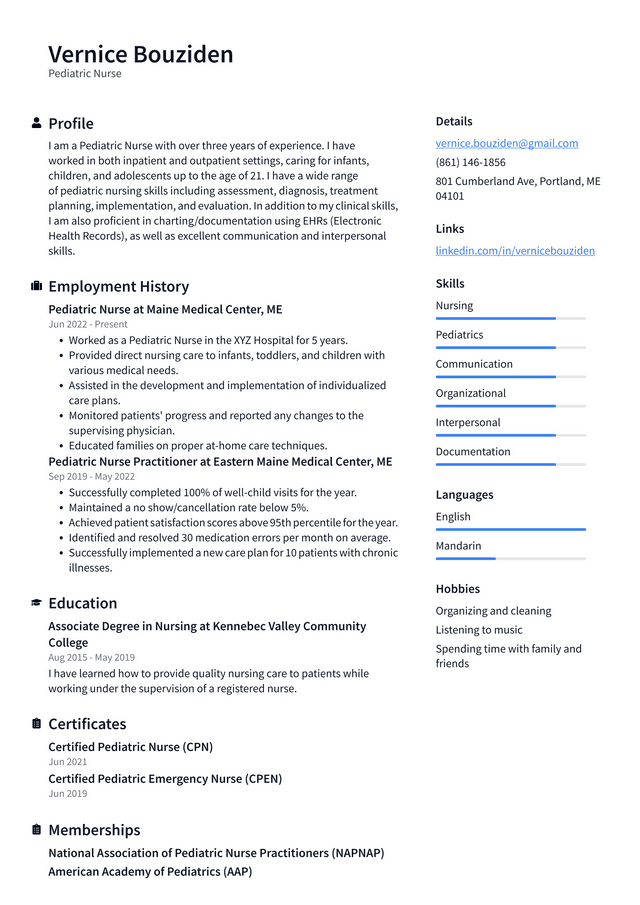 Nursing Student Resume Example and Writing Guide - ResumeLawyer