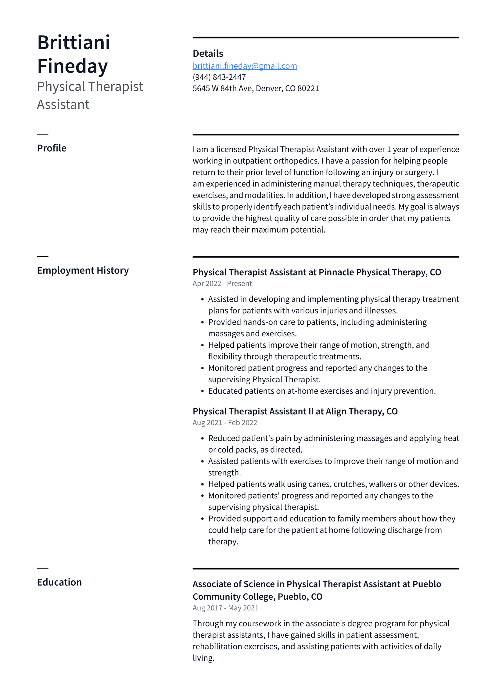 Physical Therapist Resume Example and Writing Guide - ResumeLawyer