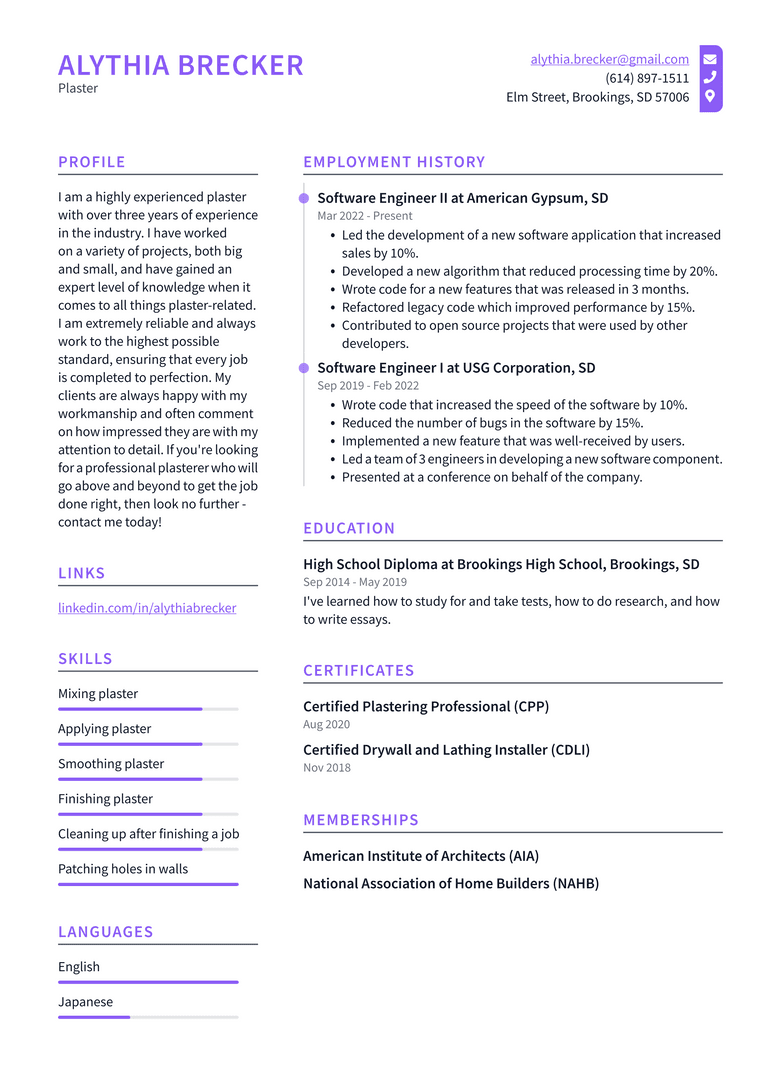 Cement Mason Resume Example and Writing Guide - ResumeLawyer