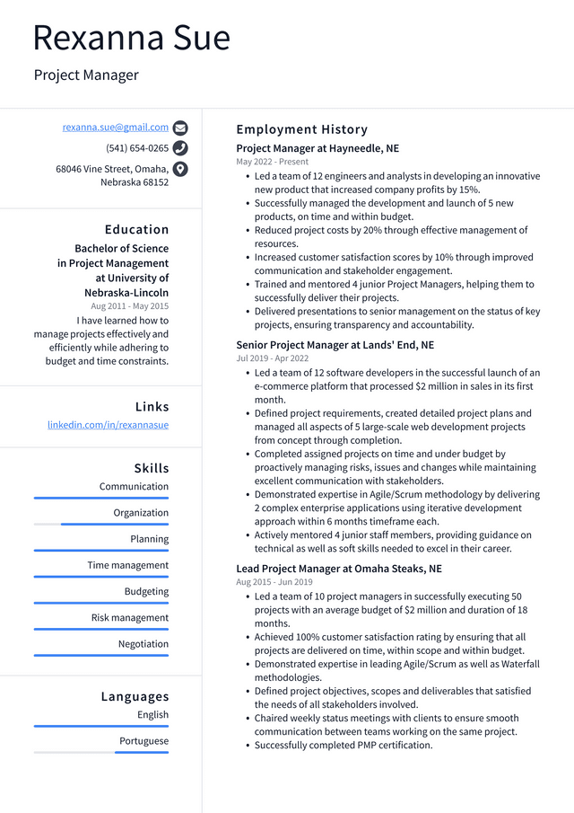 Program Manager Resume Example and Writing Guide - ResumeLawyer