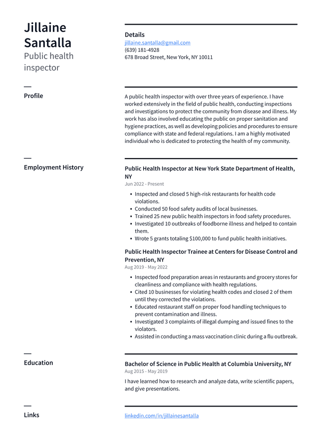 Epidemiologist Resume Example and Writing Guide - ResumeLawyer